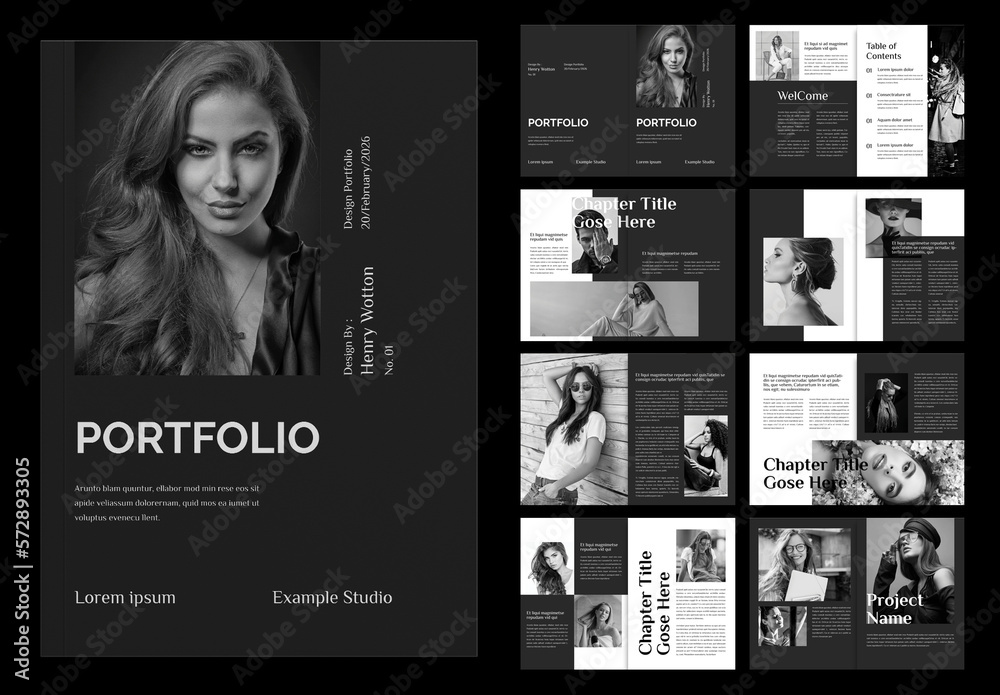 Portfolio Layout Stock Template | Adobe Stock