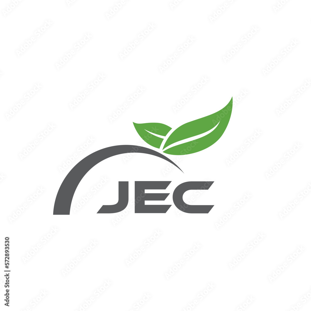 JEC letter nature logo design on white background. JEC creative ...