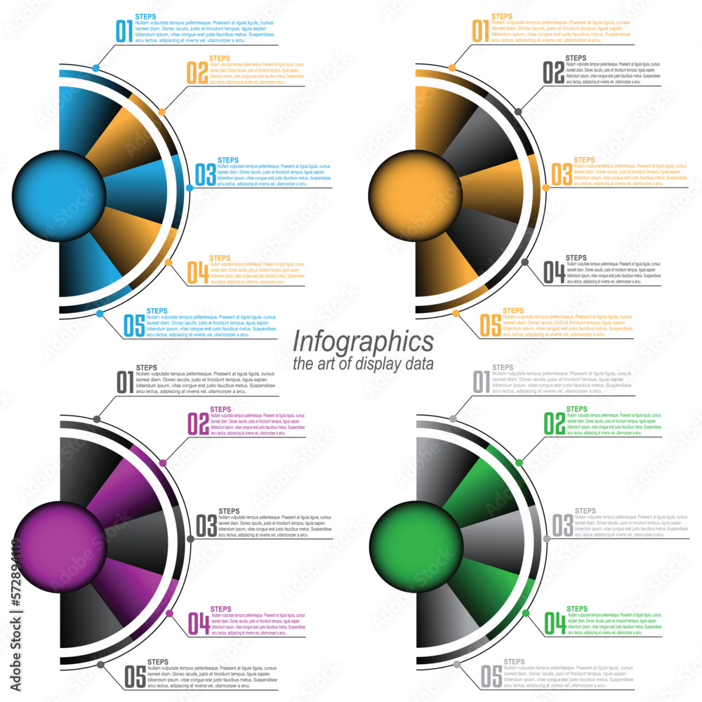 Collection infographic template for modern data visualization and ...