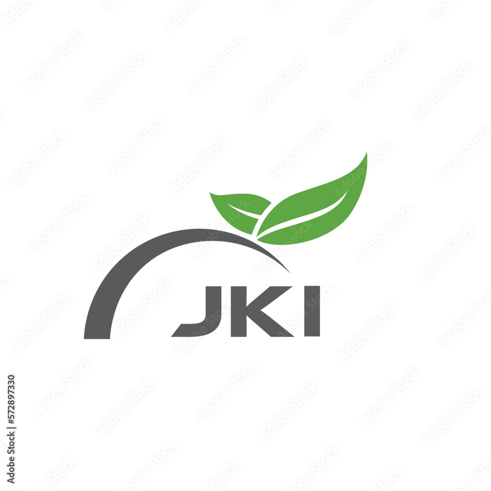 JKI letter nature logo design on white background. JKI creative ...