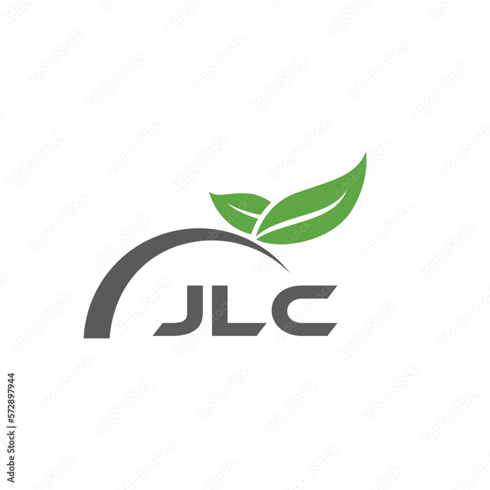 JLC letter nature logo design on white background. JLC creative ...