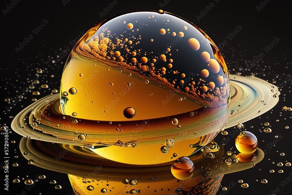 Saturn was coated in honey and water droplets and looked like a piece ...