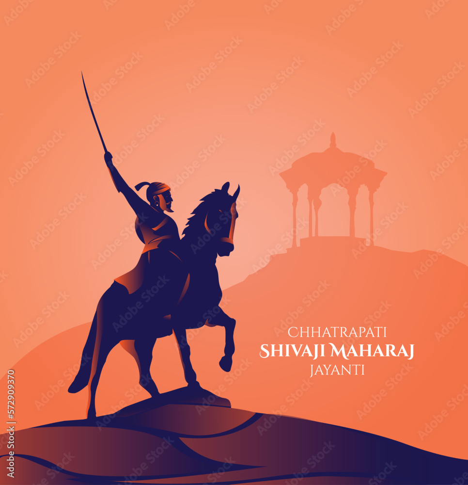 Vector Illustration of Shivaji Maharaj. Stock Vector | Adobe Stock