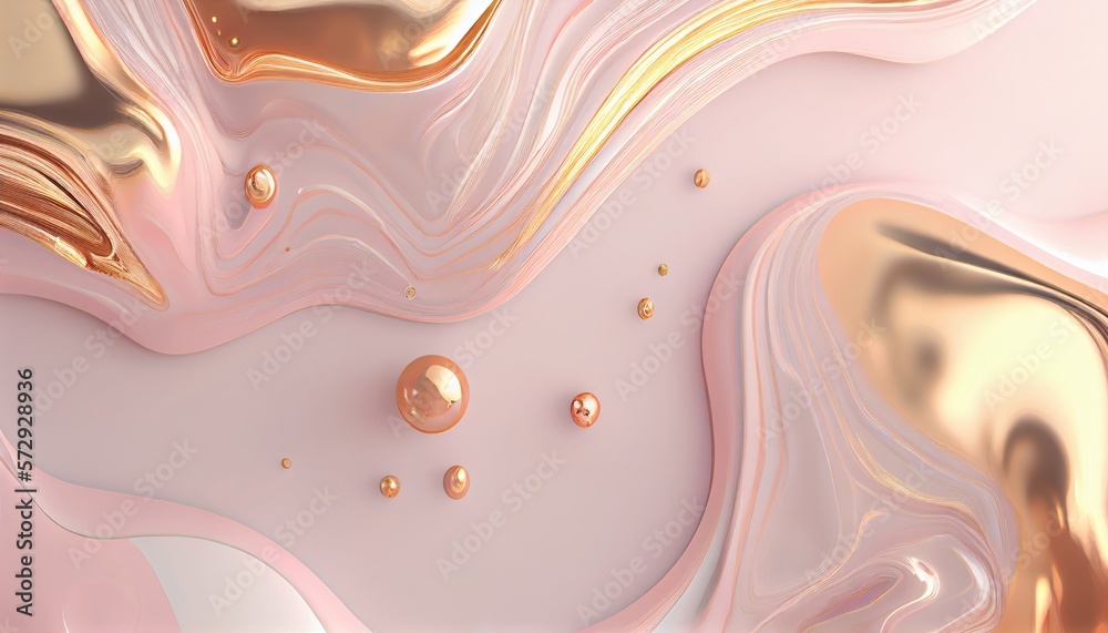 Abstract modern pink and gold mixed background in pastel color. Powder ...