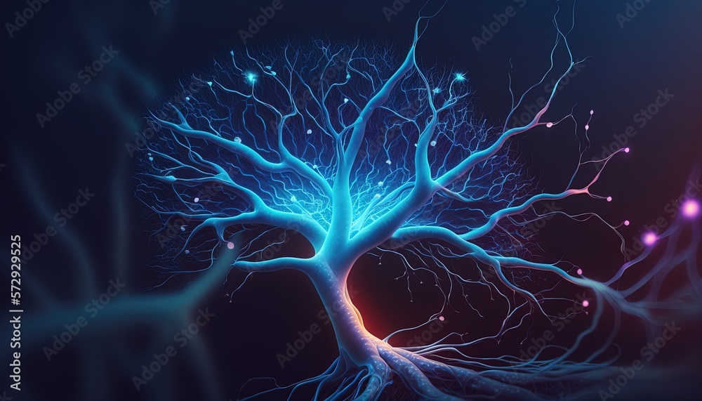Neurons, Active nerve cells, Conceptual illustration of neuronal cells ...