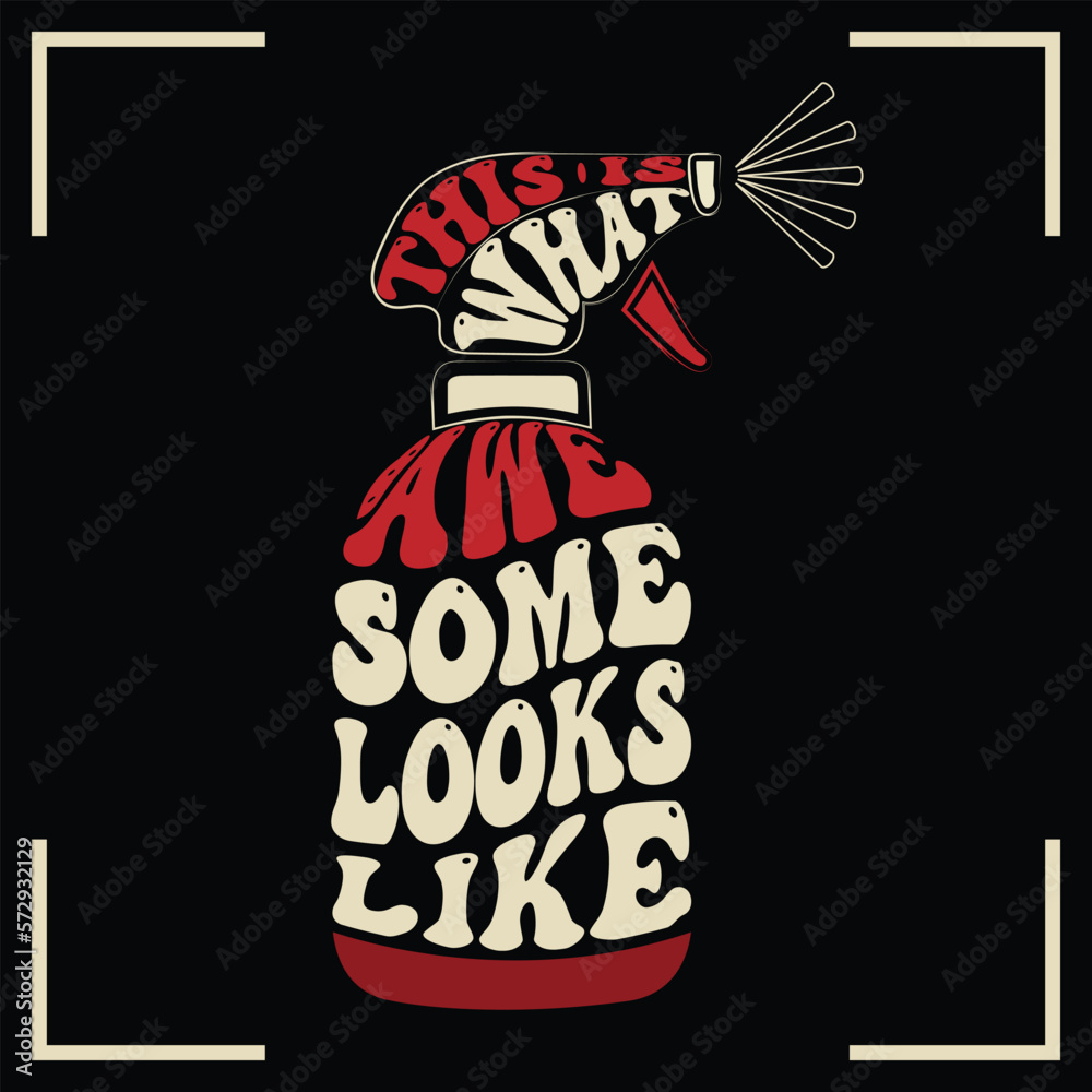 This is what awesome looks like, Warp text T-shirt Design, bottle text ...