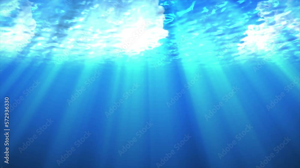 Vidéo Stock Ocean Underwater With Sun Rays Shining Looping Animation ...
