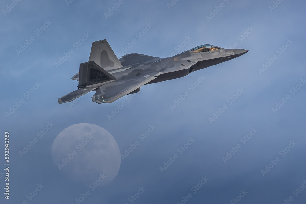 F-22 Raptor Armed Fighter Jet on a combat mission. F22 Raptor jet ...