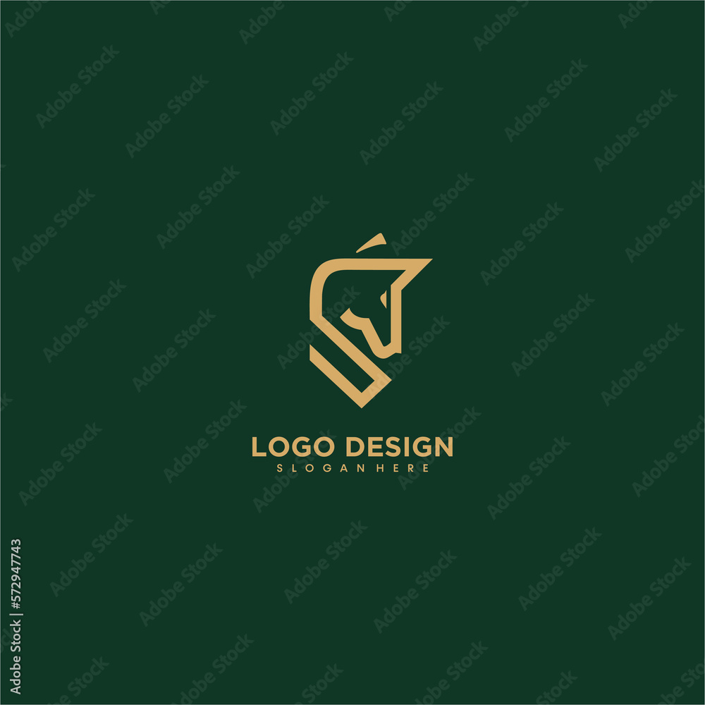 horse sign logo design vector Stock Vector | Adobe Stock