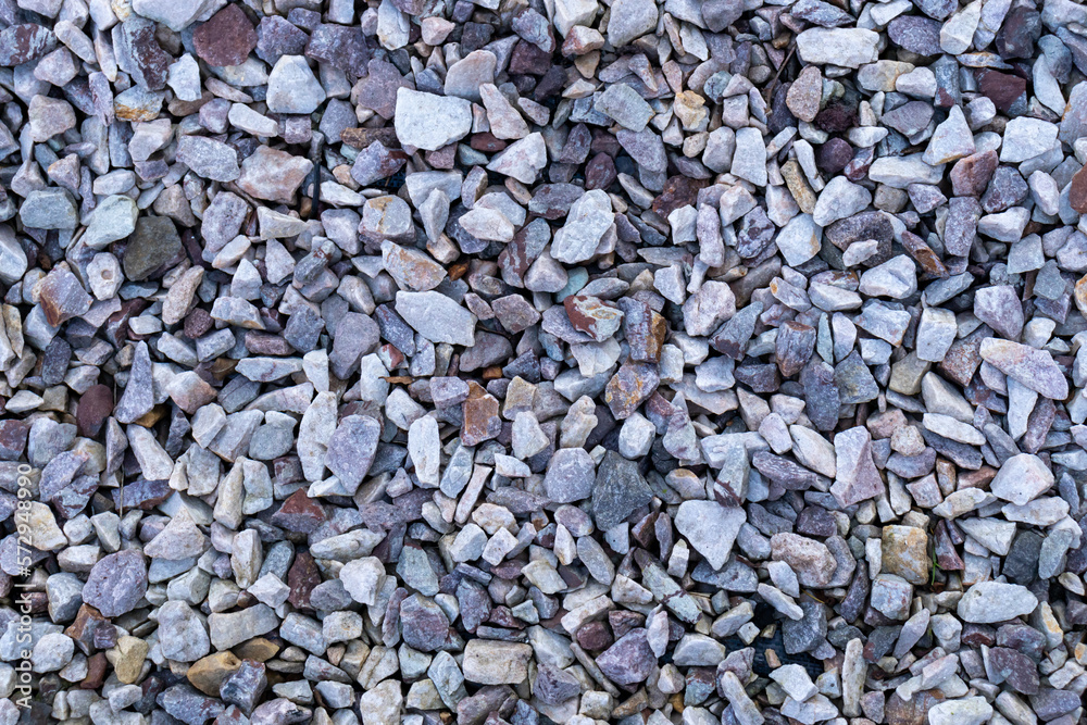 Gravel texture. Pebble stone background. Granite gravel texture. Gray ...