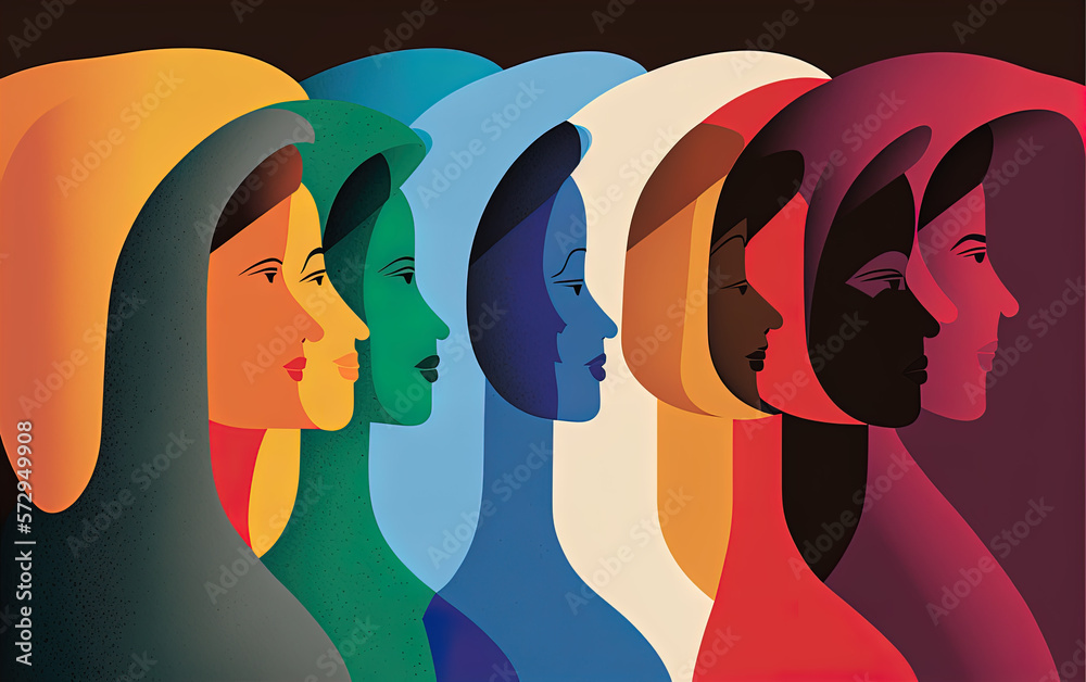 Inclusive Community: Cartoon Unitarian Universalist Group of People of ...