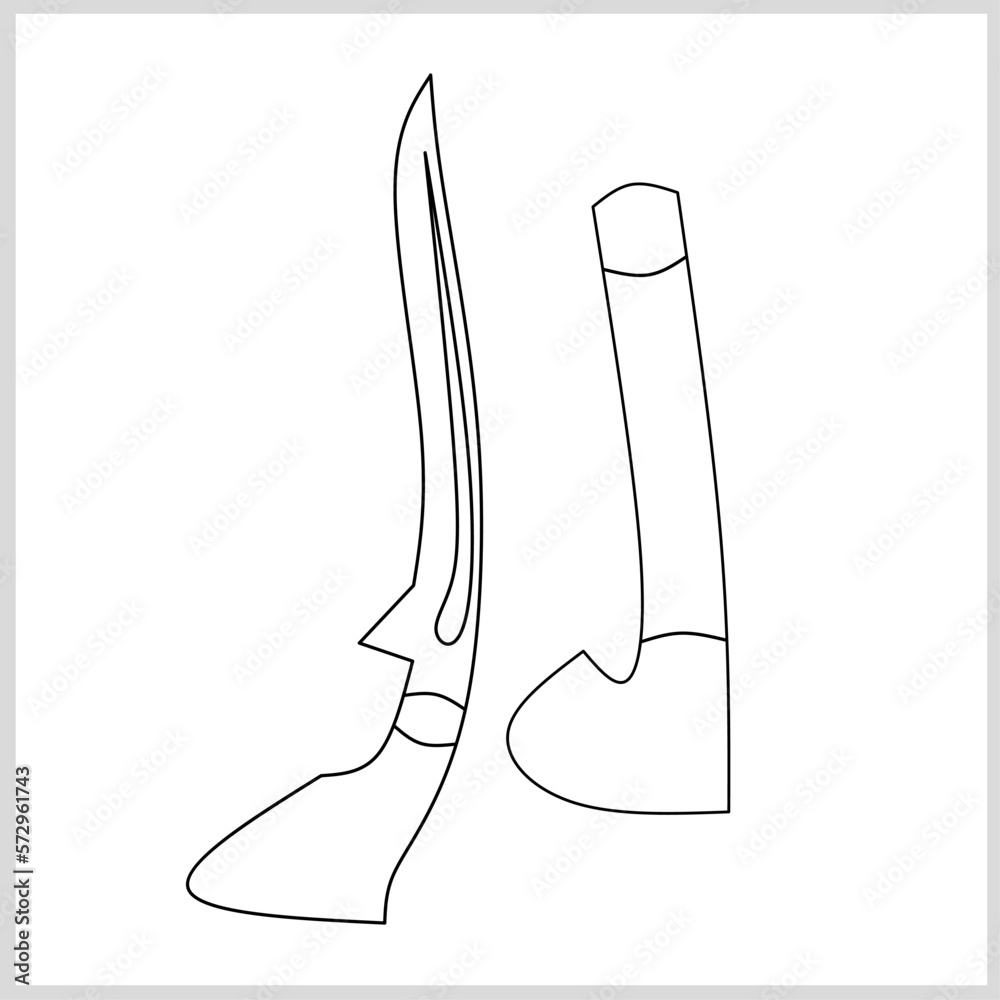 Badik, Iconic Traditional Weapon from Sulawesi, Indonesia. Vector ...