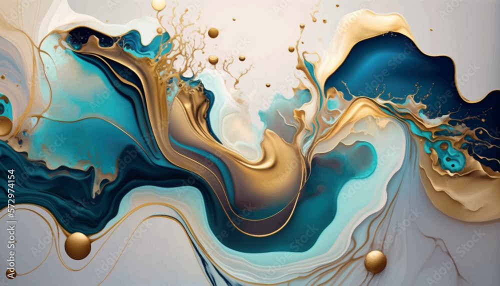 Luxurious ink paint texture. Marble texture of golden stone ...