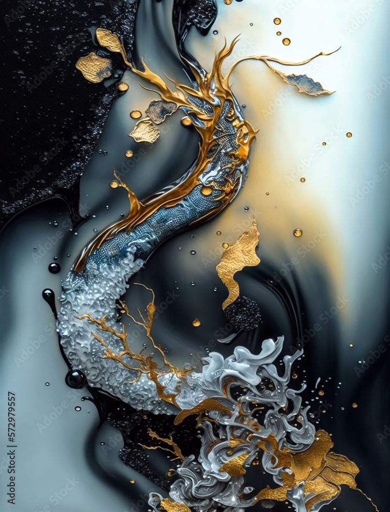 Macro background of magical liquid vitreous enamel dripping melting ...