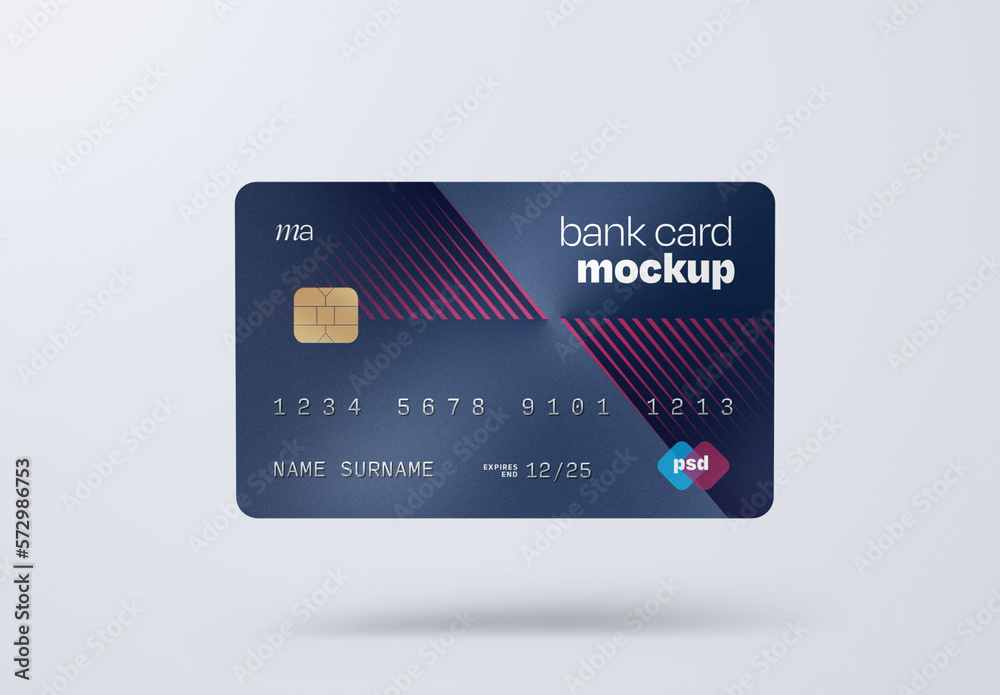 Debit Bank Card Mockup Stock Template | Adobe Stock