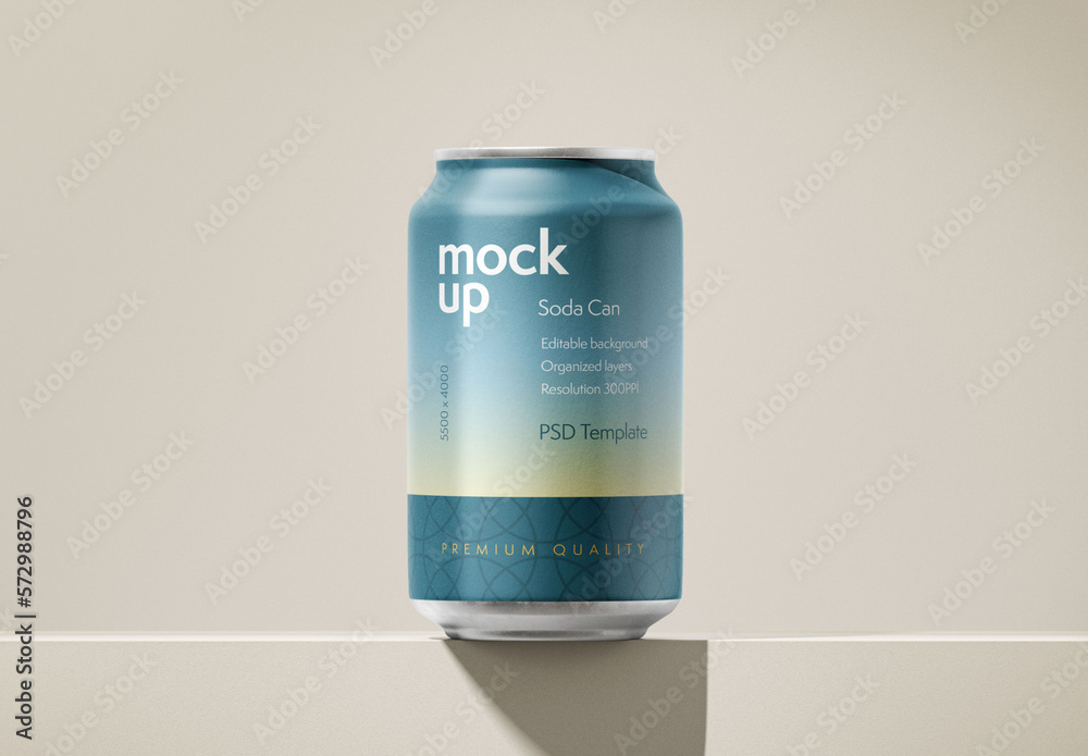 Soda Can Mockup Stock Template | Adobe Stock