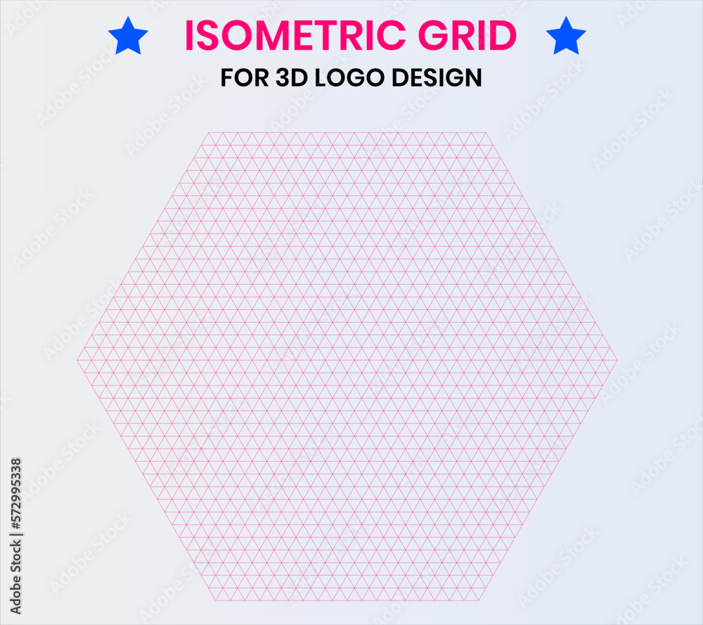 LOGO MAKER DESIGN GRID ISOMETRIC for 3D Logo Design Stock Vector ...