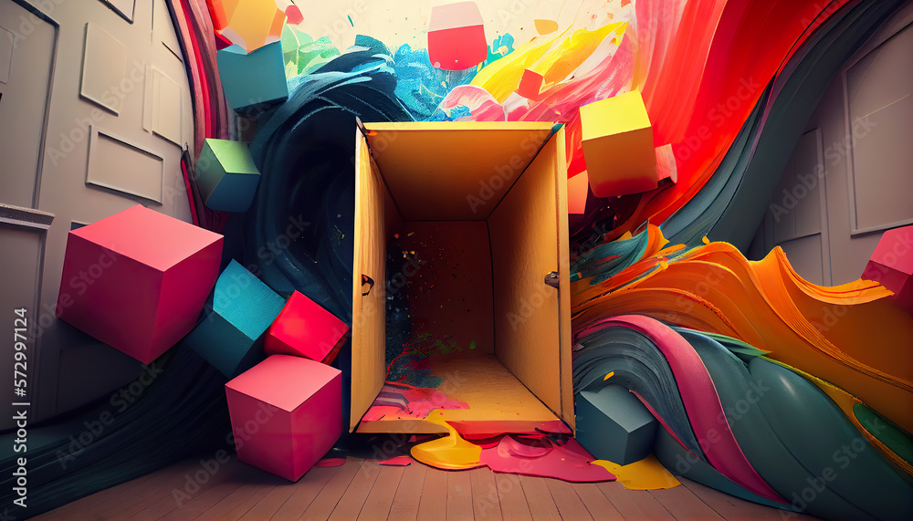 itle Evocative representation of 'Thinking outside the box: to become a ...