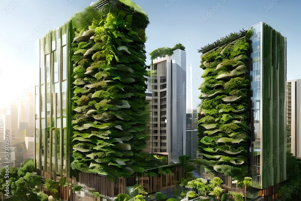 Eco-Friendly Green Building With Vertical Garden Design For ...