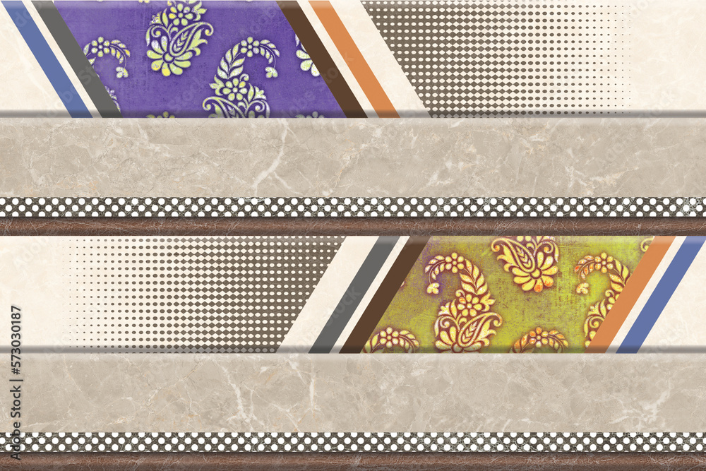 Multicolor Digital Wall Tile Decor For interior Home or Ceramic wall ...