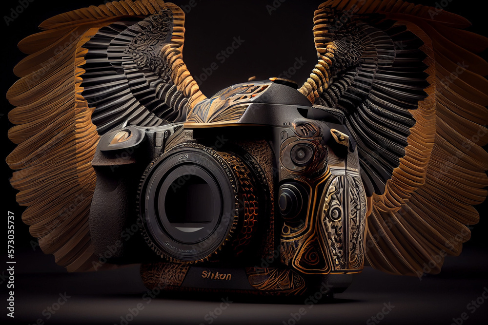 Psychedelic Futuristic Egyptian Camera: High-Tech Digital Device AI ... Psychedelic Futuristic Egyptian Camera: High-Tech Digital Device AI ...