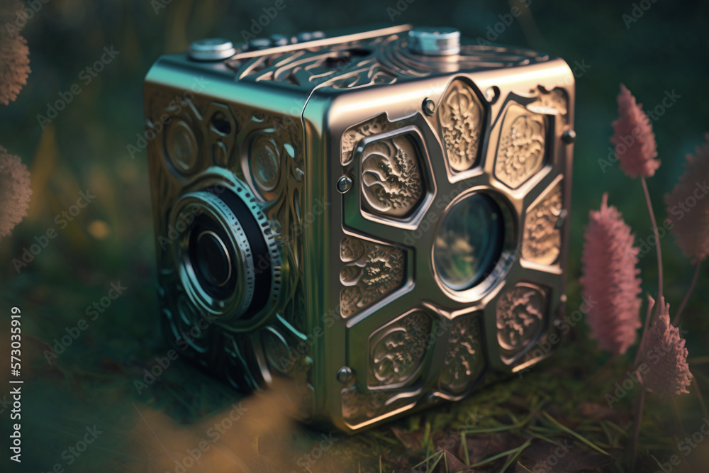 Psychedelic Futuristic Camera: High-Tech Digital Device AI-Generated ...