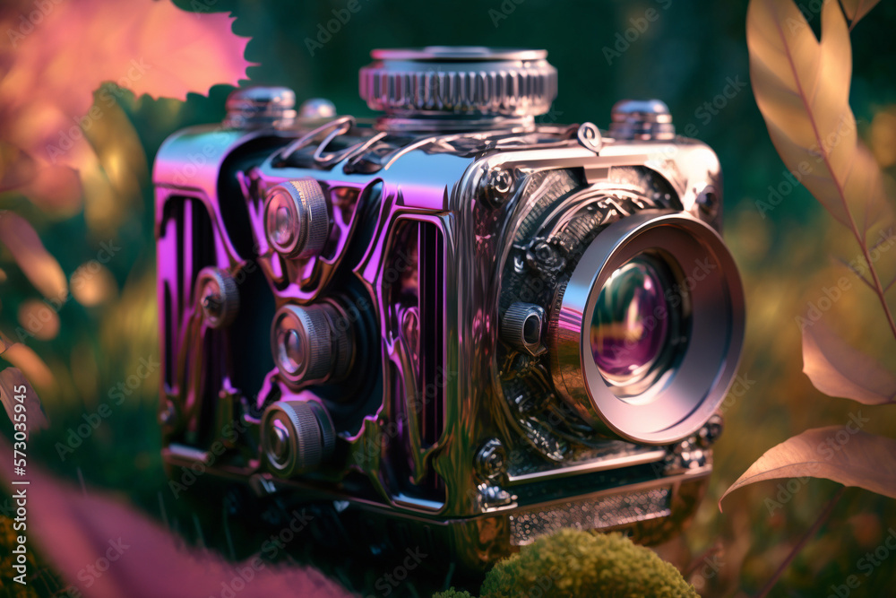 Psychedelic Futuristic Camera: High-Tech Digital Device AI-Generated ...