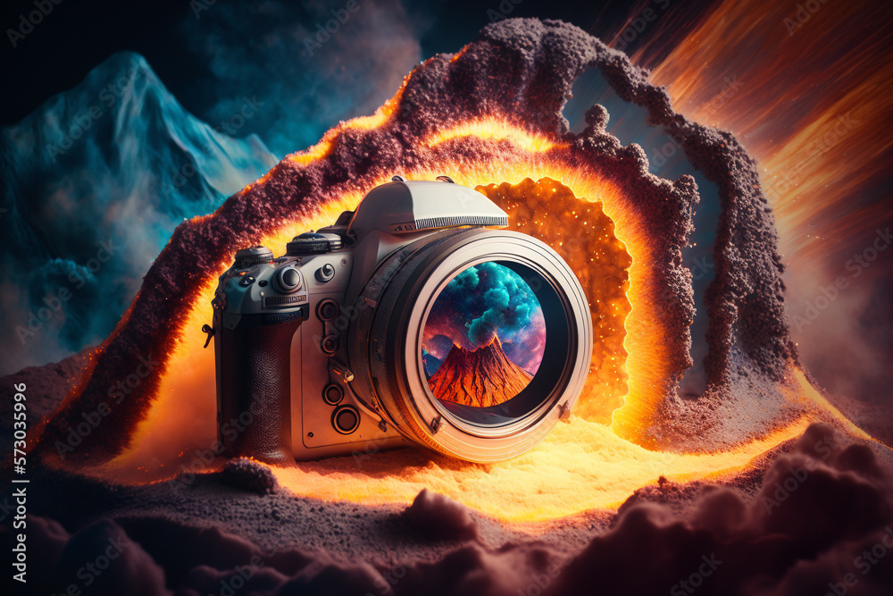 Psychedelic Futuristic Camera: High-Tech Digital Device AI-Generated ...