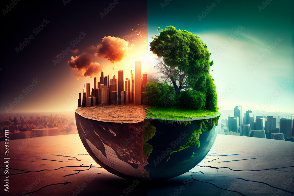 AI GENERATIVE, climate change, climate change, globe, save the earth ...