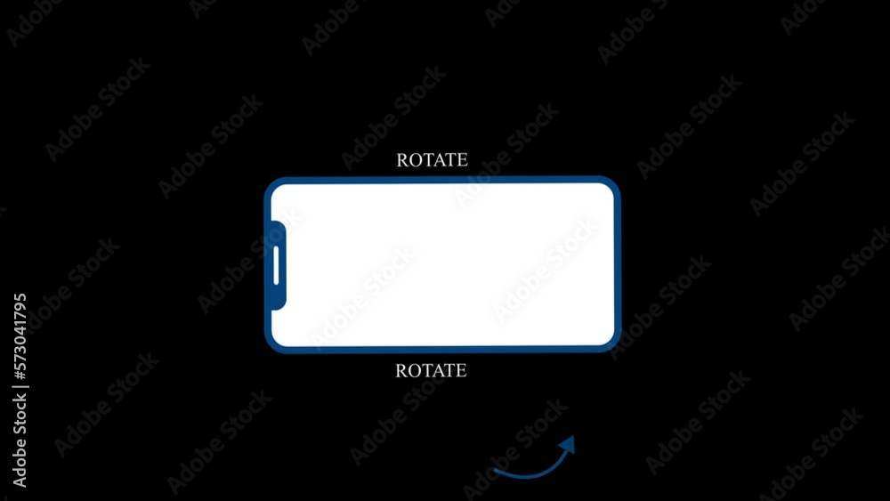 Smart phone icon rotating animation background . white screen on phone ...