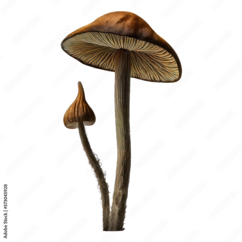 Psilocybin Mushroom Illustration, Clear Background, PNG, Generative AI ...