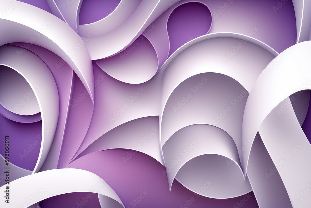 Chic light purple and white abstract gradient design with interlocking ...