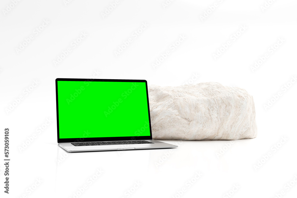3d render illustration of apple macbook pro mockup ui app website ...