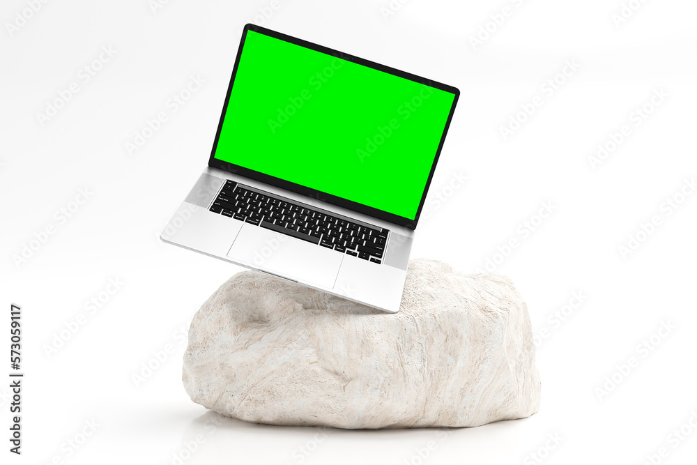 3d render illustration of apple macbook pro mockup ui app website ...