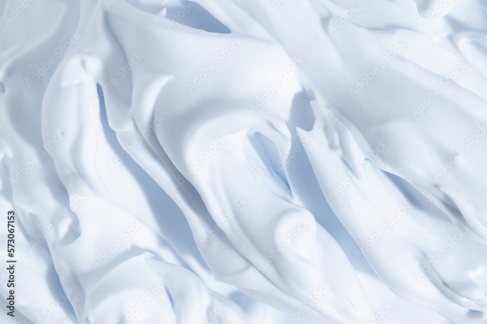 Blue mousse foam creamy texture. Cosmetic cleanser, soap, cream ...