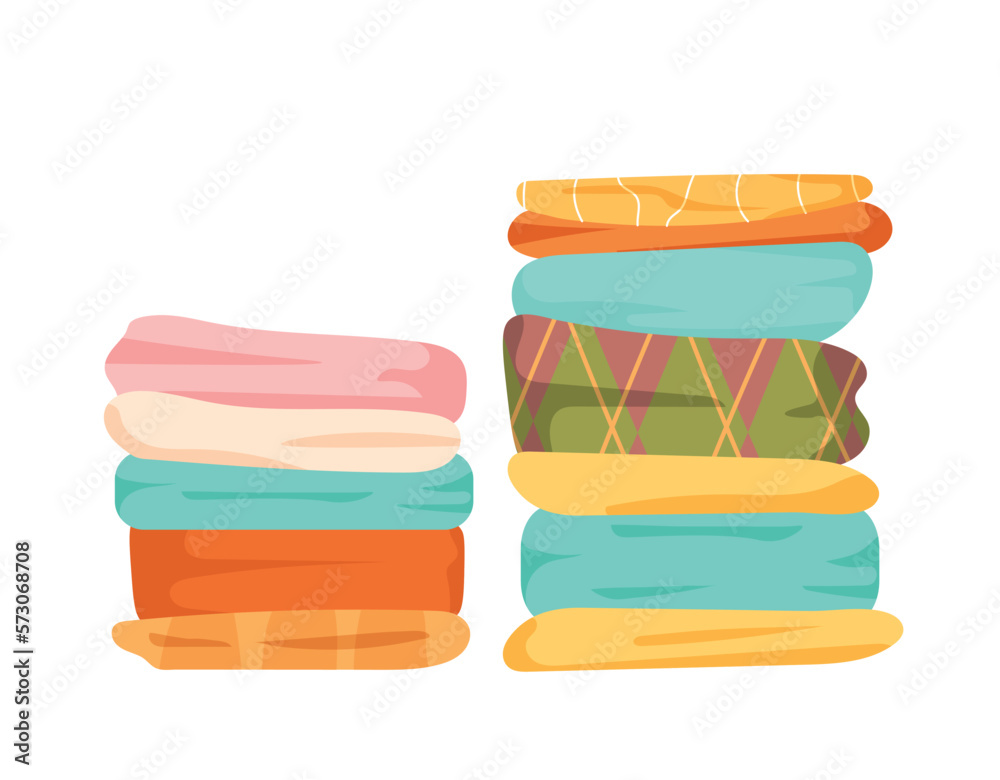 Dirty and clean clothes. Cleanliness and hygiene, household chores and ...