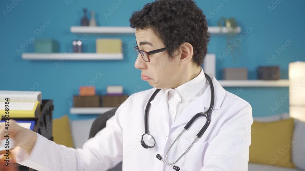 Boy dressed as doctor in white uniform and wearing stethoscope dreams ...