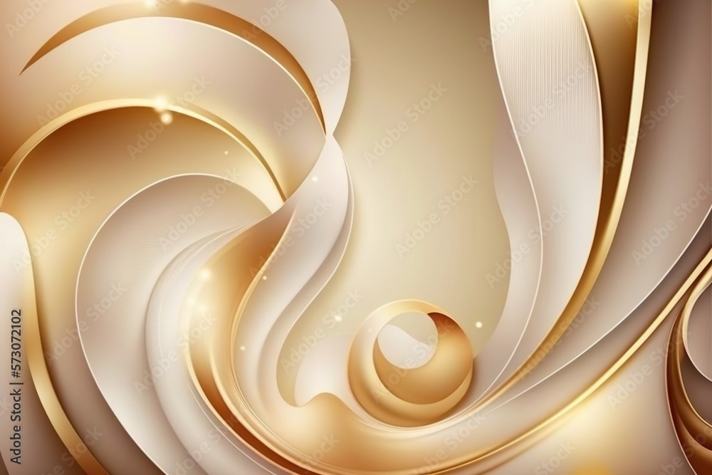 Luxury cream color background with golden line element, concept of ...