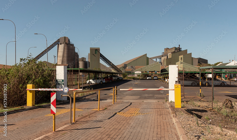 Saldanha, West Coast, South Africa. 2023. Smelter industrial plant main ...