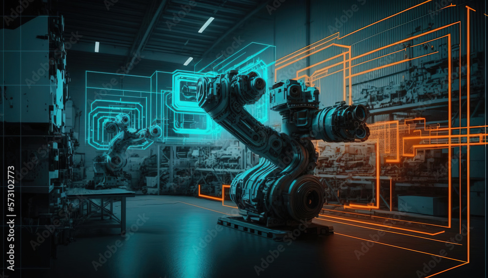 Industry 4.0 contemporary factory concept. generative AI Stock ... Industry 4.0 contemporary factory concept. generative AI Stock ...