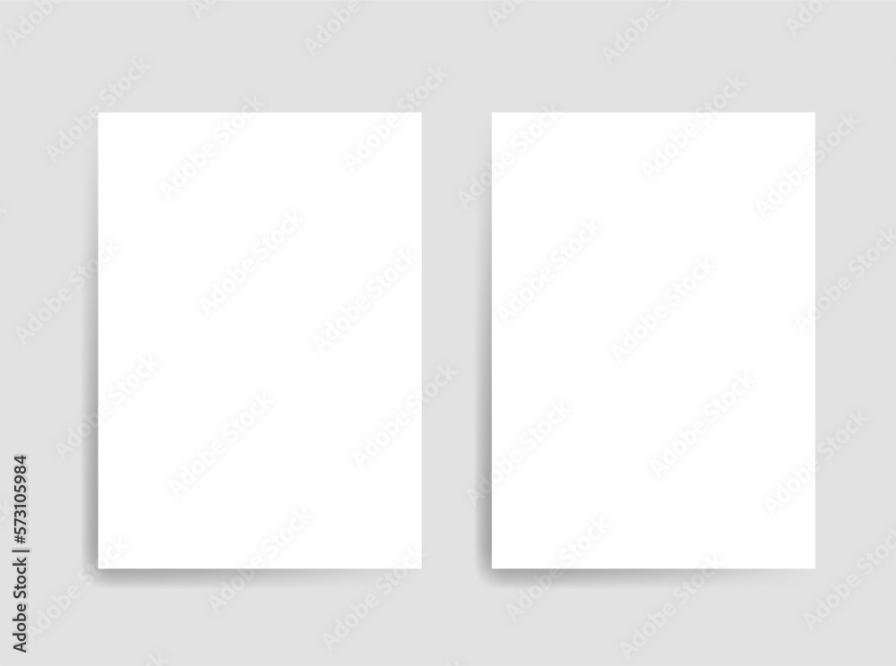 A4 blank paper template mock up illustrating design. Stock Vector ...