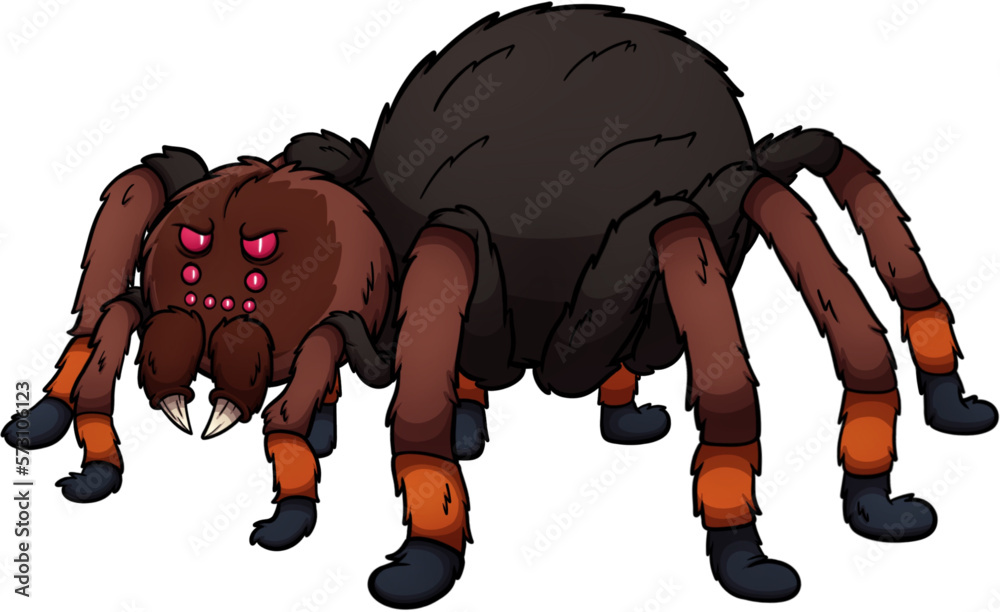 Spider. Vector clip art illustration with simple gradients. All in one ...