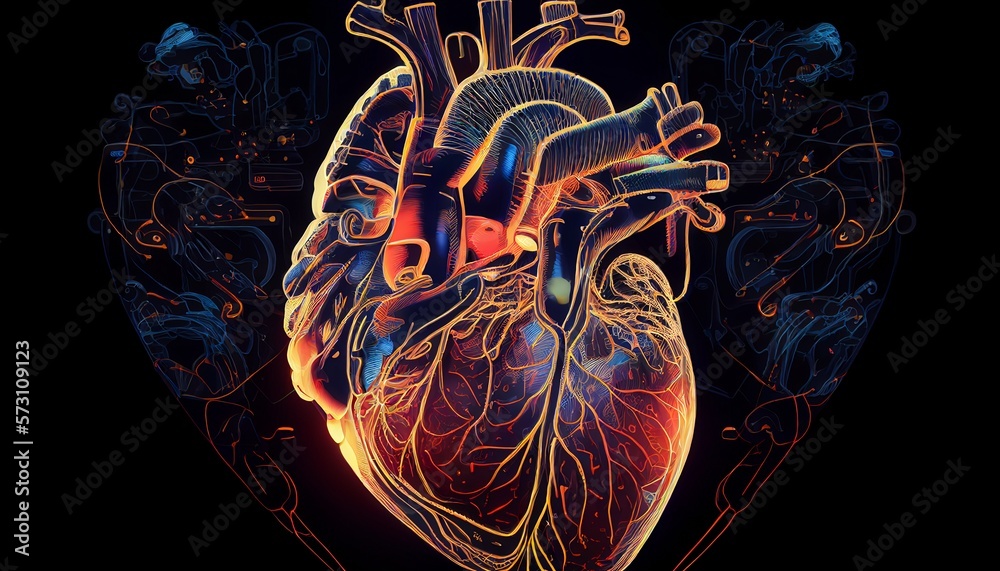 Doctor of neurology and cardiology. Aesthetically enhanced picture of ...