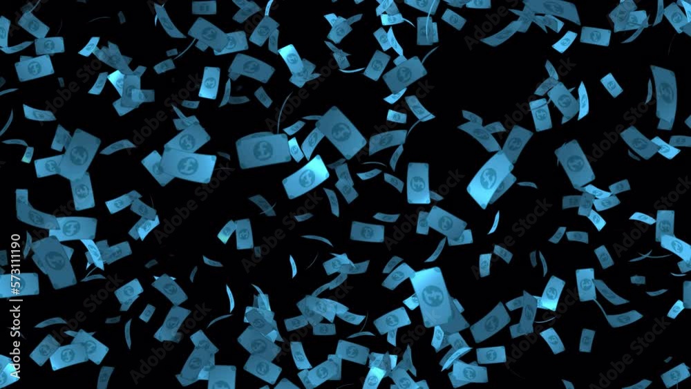 Money flying animation in 4k ultra HD, Currency with transparent ...