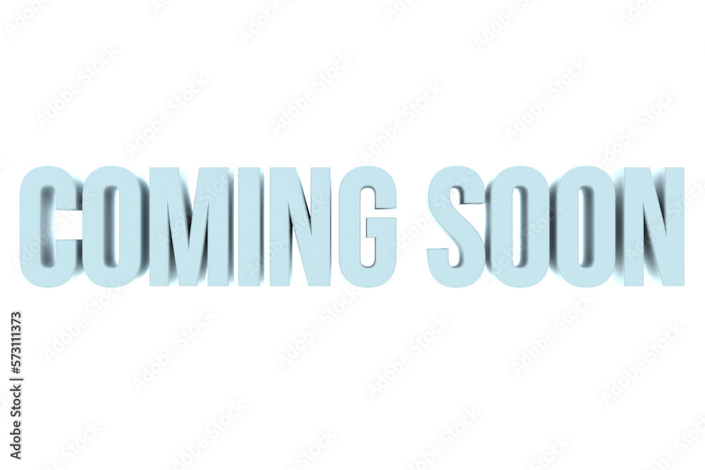 coming soon text 3d blue color on transparent background 3d ...