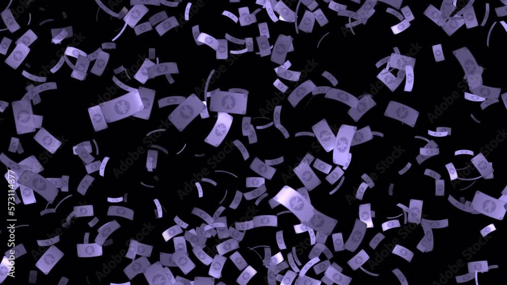 Money flying animation in 4k ultra HD, Currency with transparent ...