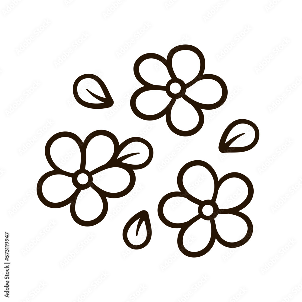 Cute flowers cartoon illustration. Gardening farming agriculture easy ...