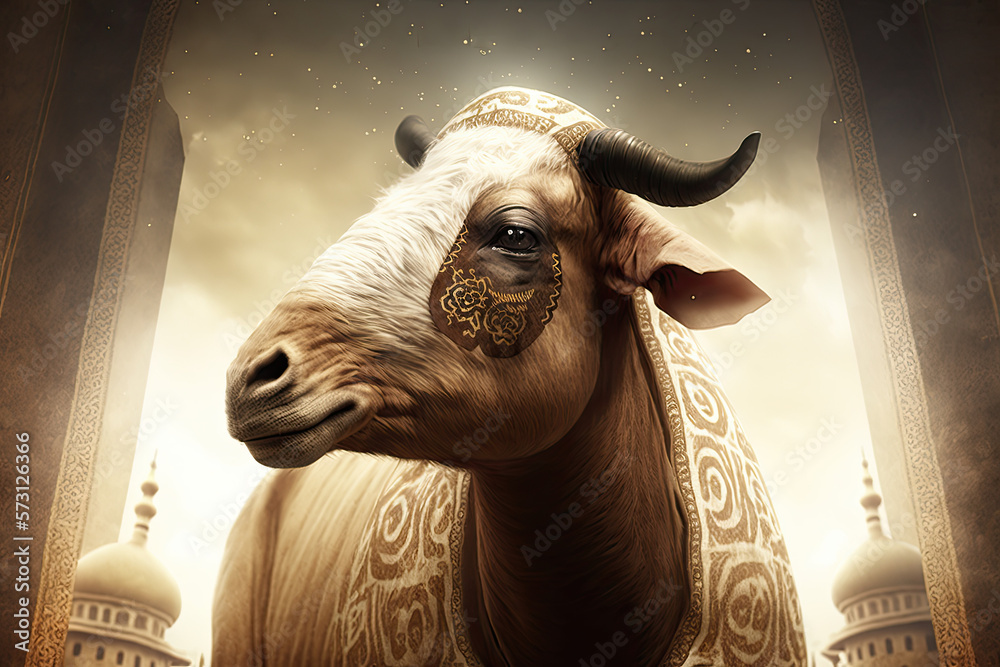 sacrifice of eid al adha , ai generated Stock Illustration | Adobe Stock