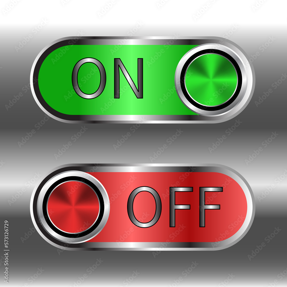 On off vector icon. Switch button sign. On/Off switch symbol. Toggle ... On off vector icon. Switch button sign. On/Off switch symbol. Toggle ...