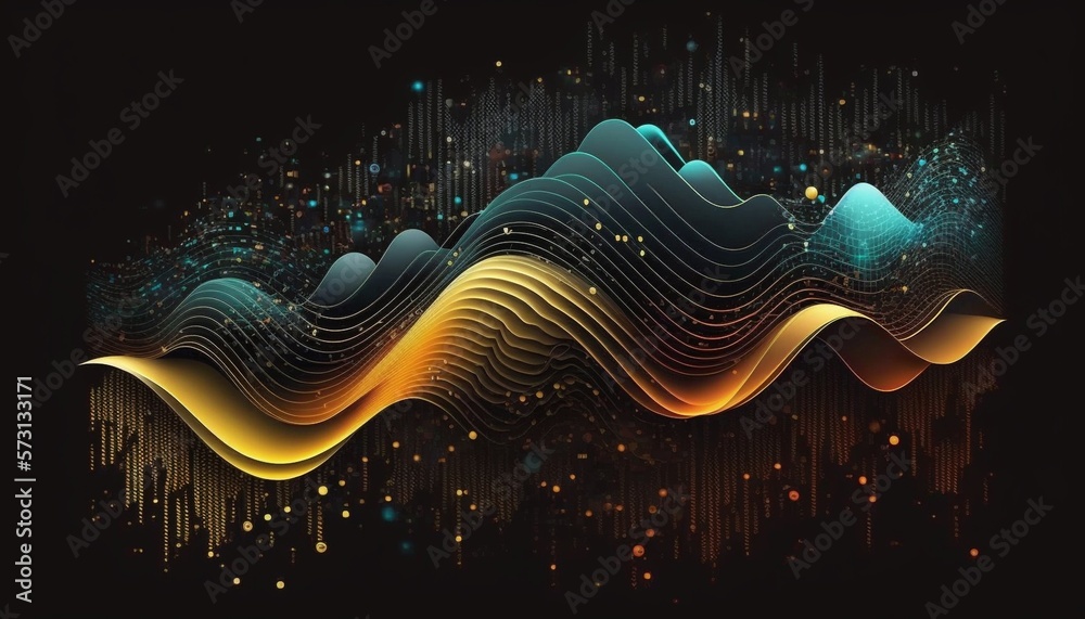Technology background Data flow concept. business analysis. smooth ...